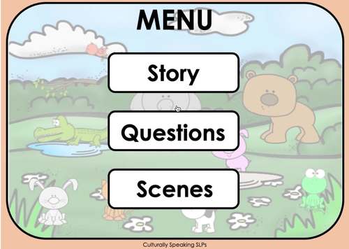 Boom Cards™ Animal Actions Interactive Book by Culturally Speaking SLPs