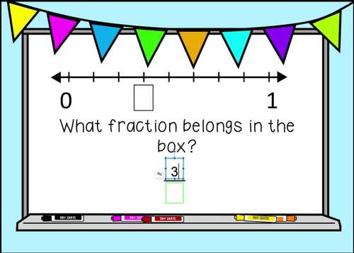 Fraction Number Lines Printable & Digital Math Task Cards | TPT