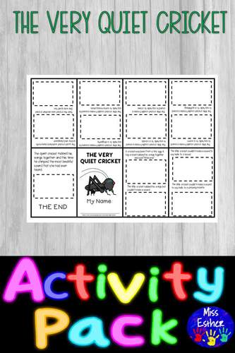 The Very Quiet Cricket Mini-Book plus 6 activities incl Boom Cards