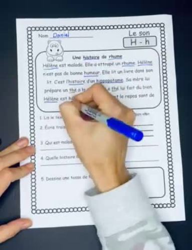 French phonics reading comprehension book-Banque de textes avec sons ...