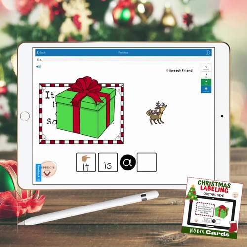 Christmas Labeling Boom Cards by Speech Friend | TPT