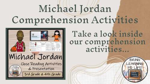 Michael Jordan Close Reading Comprehension Activities | 3rd Grade & 4th ...