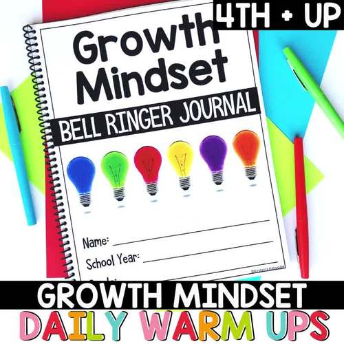 Growth Mindset Bell Ringer Journal Morning Work Daily Warm Up: SEL ...