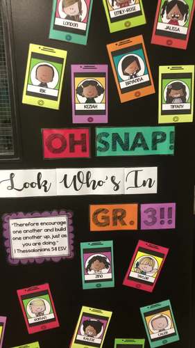 Classroom Door Decor - Oh Snap, Look Who's In... by Holt's Haven