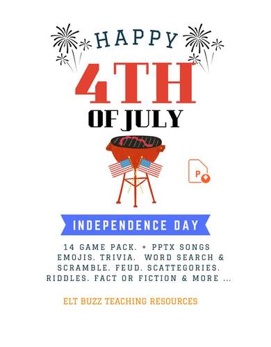 4th Of July. Independence Day. USA. Games. Bundle. Vocabulary. Holiday. ELA