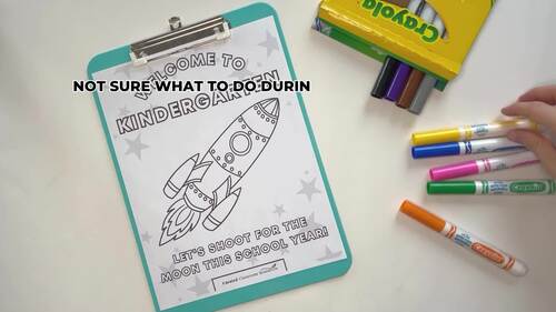 Back to School Welcome to Kindergarten Coloring Page | TPT