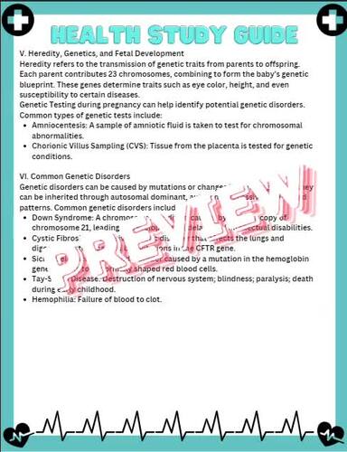 Prenatal Development, Pregnancy, and Childhood Health Review and PDF ...