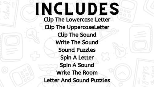 See It Say It Spell It Letters & Beginning Sounds Centers & Small Group