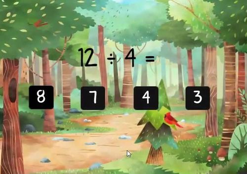 BOOM Cards Division Facts 100 Cards Woodland Scenes by Smart Teaching