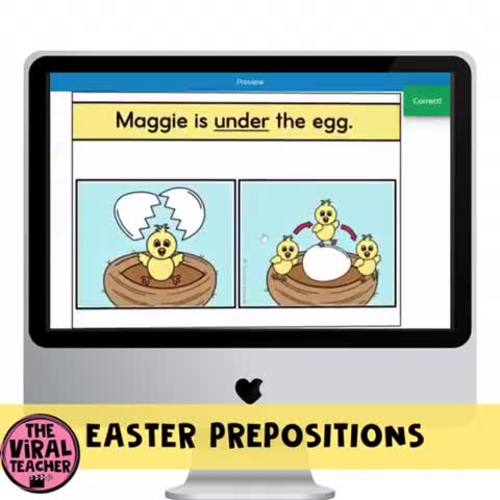 Spring Activities Prepositions of Place Find the Missing Chick Boom™ Cards