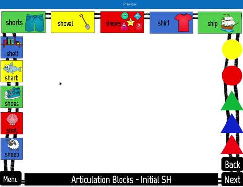 Articulation Blocks Boom Cards Speech Therapy K, G, F, V, S, Z, SH, CH ...