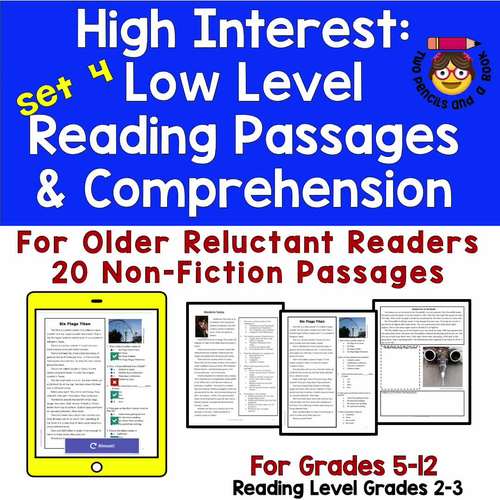 Free Printable High Interest Low Level Reading Passages - Free ...