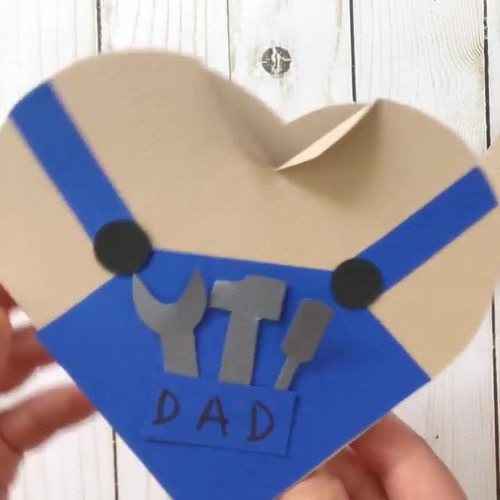 Father's Day Card - Father's Day Craft - Handy Dad Heart Card by Non ...