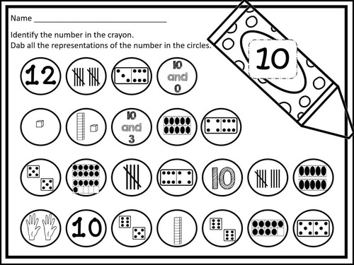 Dab It TEEN Number and Representation- YEAR LONG, NO PREP BUNDLE!