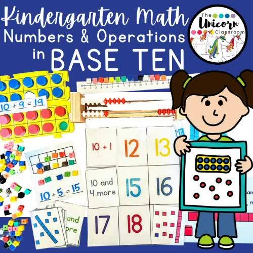Teen Numbers Kindergarten Math Activities and Centers by The Unicorn ...