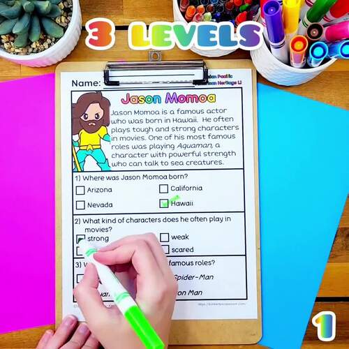 Asian American & Pacific Islander Heritage Reading Comprehension ...