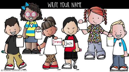 Write your name clip art, Writing clip art MINI by Melonheadz Clipart