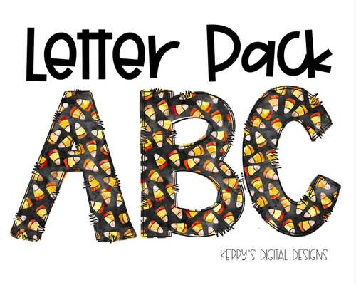 Halloween Candy Corn Letter Pack | Commercial Use | 23 by ...