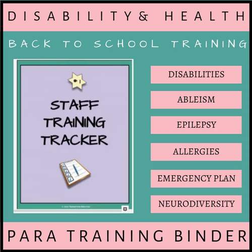 Disabilities, Allergies, Epilepsy & Emergencies | SPED PARA TRAINING Bundle