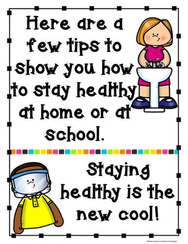 Staying Healthy Posters | Home or School by Sunshine and Lollipops