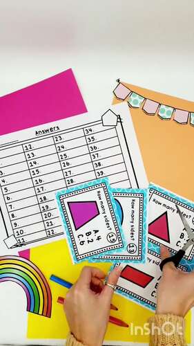 2D and 3D Shapes Task Card Bundle Kindergarten 1st Grade 2nd Grade