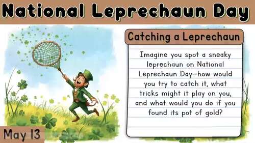 Whole Year Daily Holiday Writing Prompts by Math and Glitter | TPT