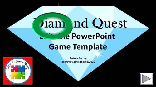 Editable PowerPoint Review Game Template: Diamond Quest by Betsey Zachry