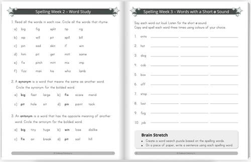 Canadian Spelling Grade 2 by Chalkboard Publishing | TPT