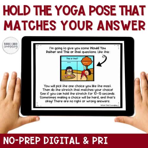 Thanksgiving Would You Rather Printable Yoga Pose Cards Movement Game ...