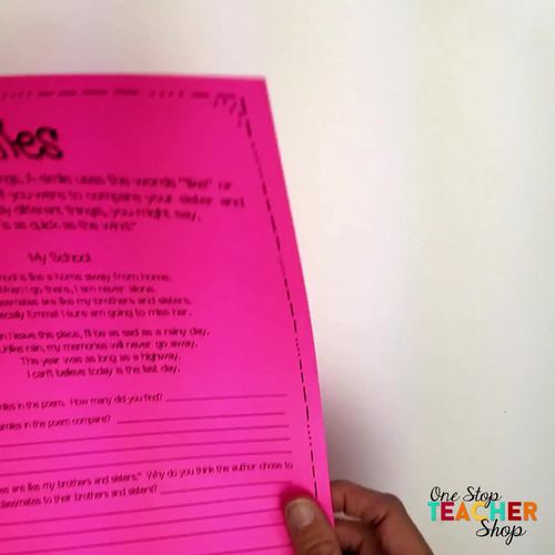 Figurative Language with Poetry | Worksheets, Task Cards, & Practice