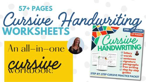 Cursive Handwriting Practice Worksheets | Cursive Writing Packet 2nd ...