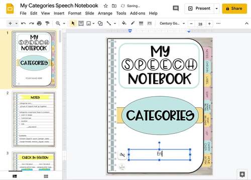 Preschool Language Digital Interactive Notebook Activities for Speech ...