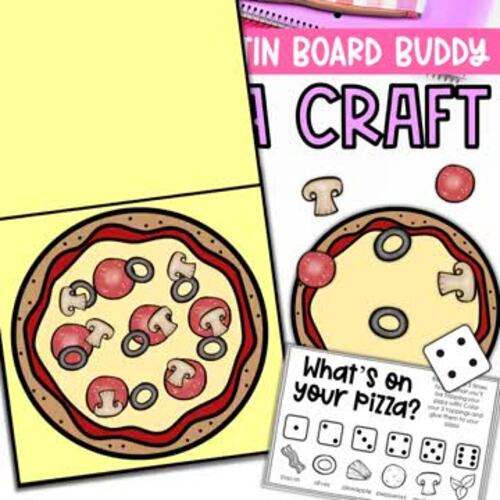 Pizza Craft | Bulletin Board Buddies by The Kinderhearted Classroom