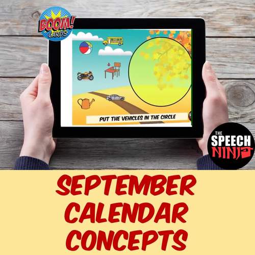 September Calendar Concepts Boom Cards by The Speech Ninja | TpT