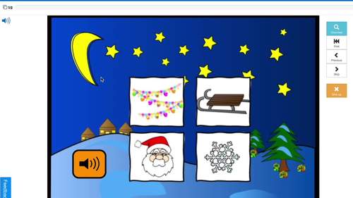 French Christmas Vocabulary Activities BOOM CARDS audio NOEL SET 1