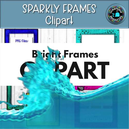 Sparkling Frames (Square) - Clipart by Oceanview Resources | TPT