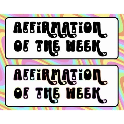 Grades K-2 | Affirmation of the Week | SEL | Posters - Worksheet ...