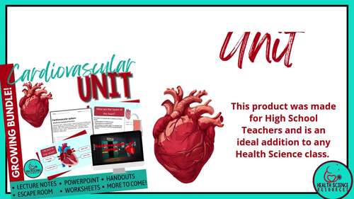 Cardiovascular System Unit Bundle: PPT slides, Activities, Doodle notes