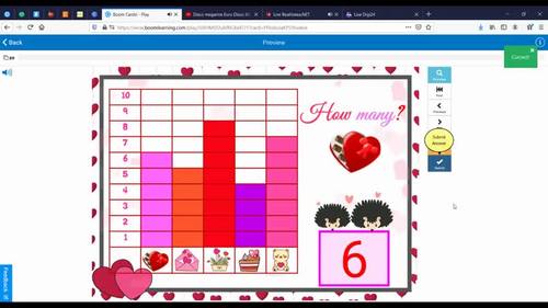 Valentines Day Math Bar Graphs Boom Cards 1st Grade Math Digital Math ...