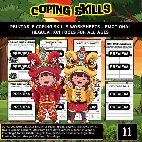 Printable Coping Skills Worksheets - Emotional Regulation Tools for All ...