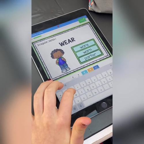 BOOM Cards : 115 Irregular Verbs + French Translation - Distance Learning