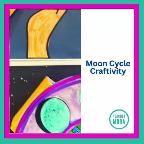 3D Moon Cycle Craft Activity - Cut and Paste - Moon Phases Craftivity