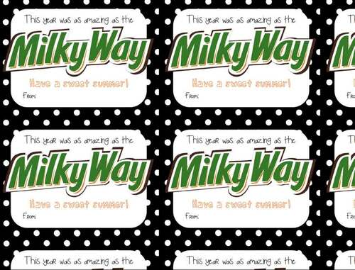 Milky Way End of Year Gift Tag- This year was as amazing as the Milky Way!
