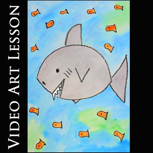 SHARK WEEK Activity | EASY END OF THE YEAR Summer Drawing & Painting ...