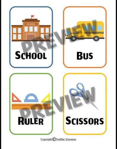 Classroom Essentials Flashcards | Back To School Activities! | TPT