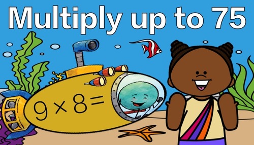 Multiply up to 75: Under the Sea Math Brain Break by Move and Groove Math