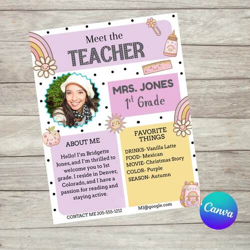 Meet The Teacher Back To School Retro Groovy Pastel Letter To Parents ...