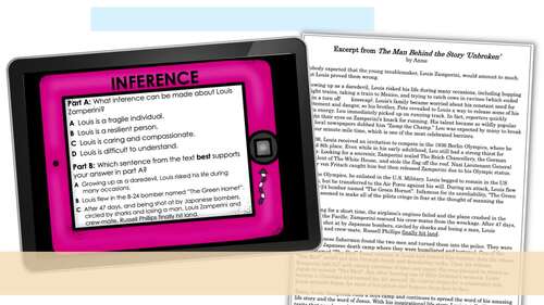 Informational Text PowerPoint Game Reading Comprehension for CAASPP & SBAC