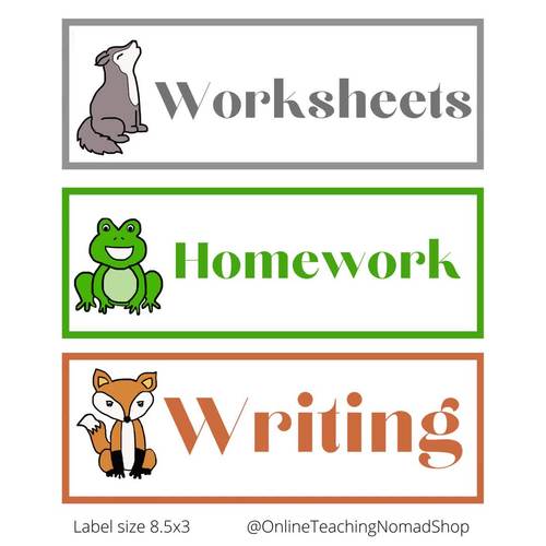 Editable Classroom Labels | Animal-Themed Labels | Class Labels ...