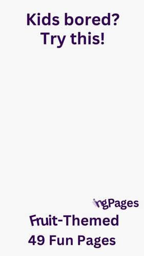 Summer Fruit Fun Coloring Pages: Cute Fruits Enjoying Summer Activities